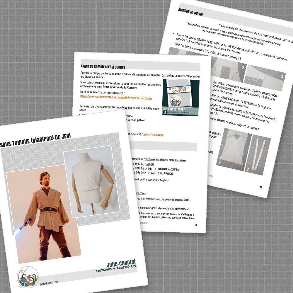 Jedi's undertunic pattern. Available sizes: XS to 5XL – juliechantal