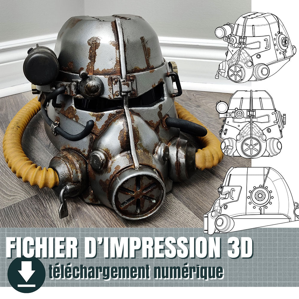 Fichier d'impression 3D. Casque de Power Armor T-45 de Fallout 4 ...