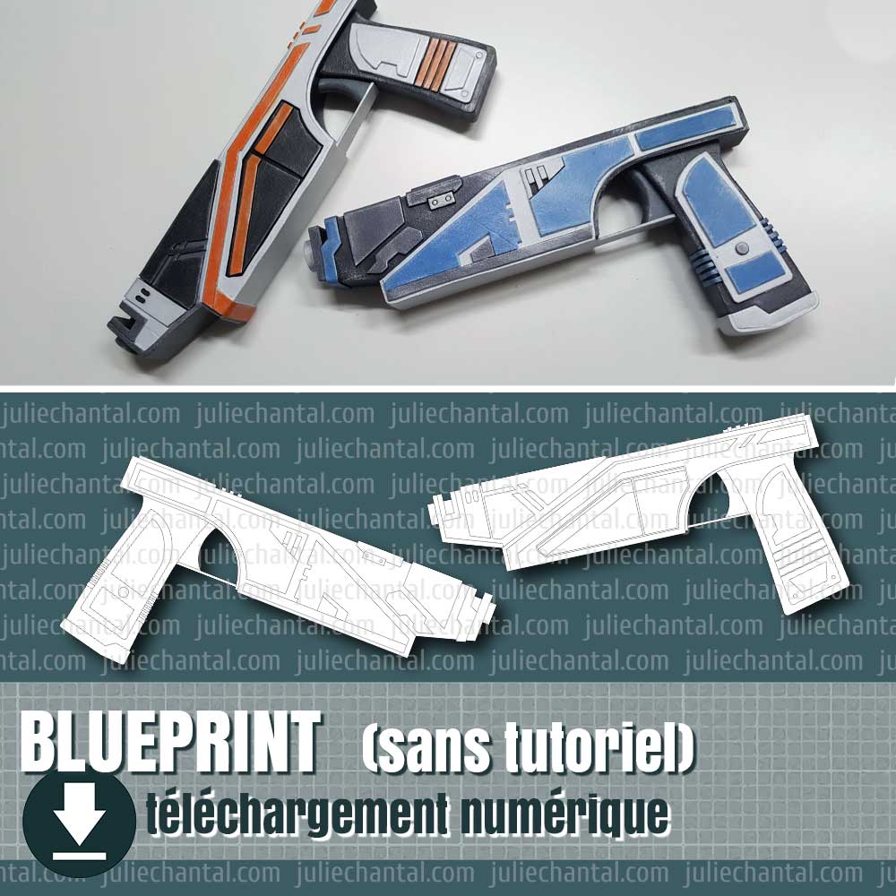 Blueprint of Sabine Wren's blasters. Westar-35 model. – juliechantal
