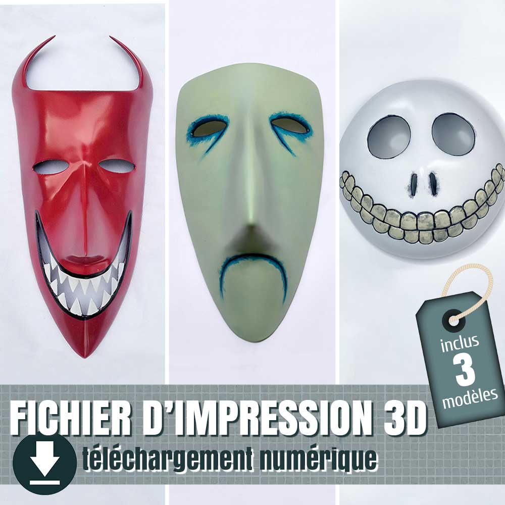 Fichier d'impression 3D. Masques de Lock, Shock et Barrel – juliechantal