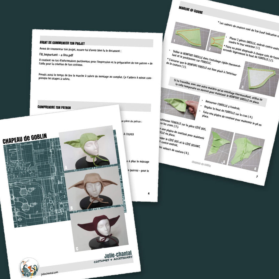 Goblin hat pattern. Size toddler, child, Adult (S to XL) – juliechantal